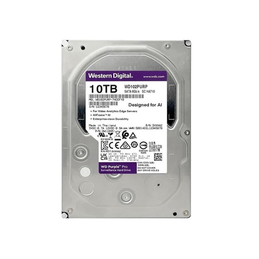 Ổ cứng HDD WD Purple Pro 10TB 3.5 inch (WD102PURP) | Giá rẻ, trả góp 0%